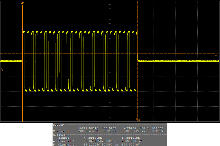 Trial 1: Burst Width Screen Capture